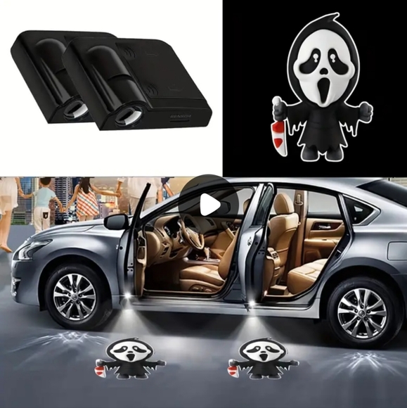 Other | 2 Wireless Ghostface Scream Halloween Car Door Projector Lights ...